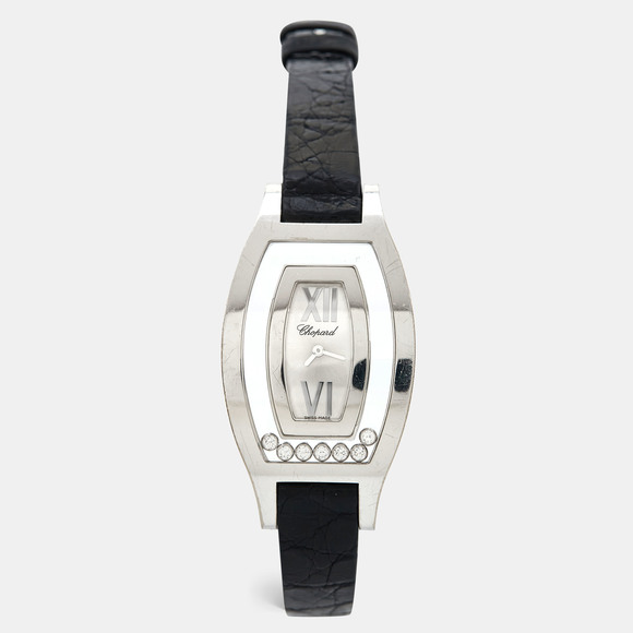 Chopard | Accessories | Chopard Silver 8k White Gold Diamond Leather ...